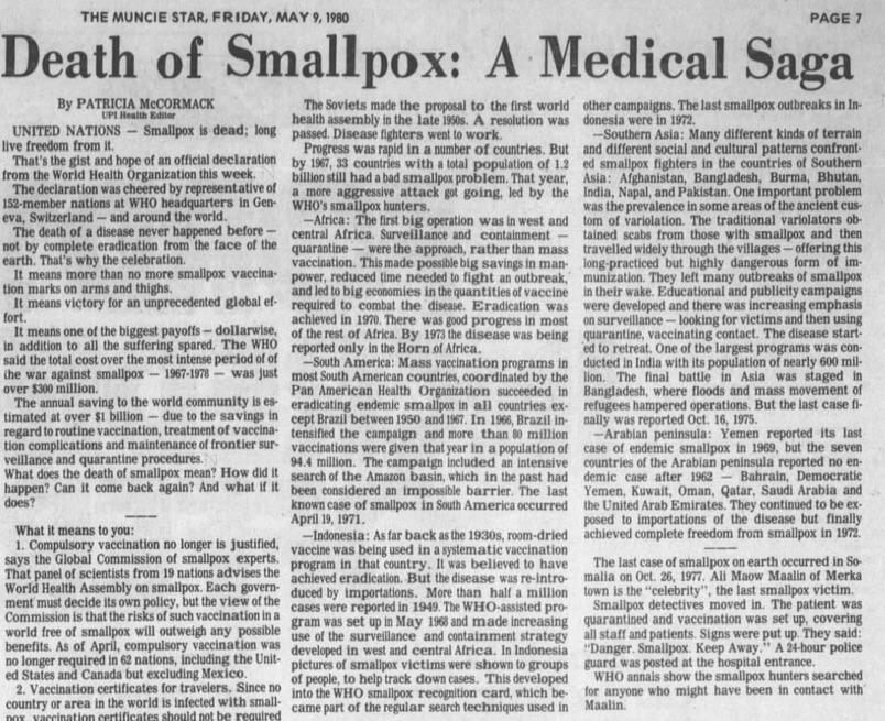 Eradicated Diseases - VAXOPEDIA