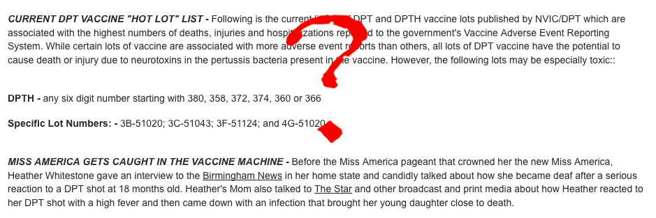 Hot Lots - VAXOPEDIA